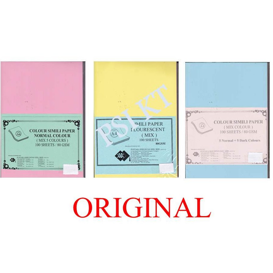 A4 SIMILI PAPER 80 GSM / 100s (MIX COLOUR) | Shopee Malaysia
