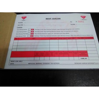 Buku Resit Jualan Emas | Shopee Malaysia