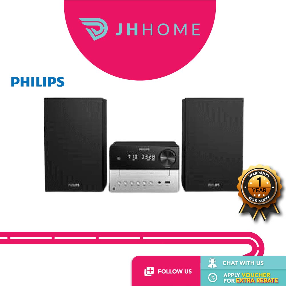 Philips Micro Music System TAM3205 TAM3205/12 Mini Hifi USB MP3 (3.5mm ...
