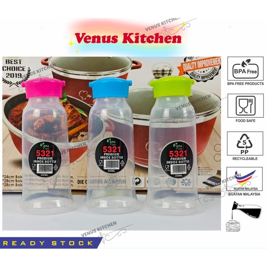 250ml Sauce Bottle/ Botol Sos Kicap/ Botol Sos/ Botol Kicap/ Dispenser ...