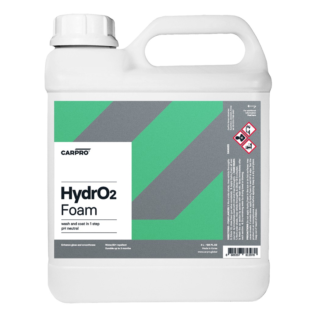 CARPRO HydrO2 Foam (4L) - HydrO Wash & Coat in 1 Step - Hand Wash or Foam Gun - Exterior ...