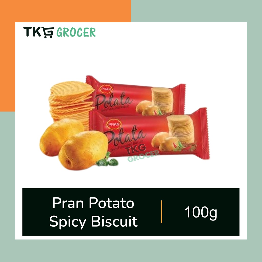 Pran Potato Spicy Biscuit | Potato Crisps Cracker 100g | Shopee Malaysia
