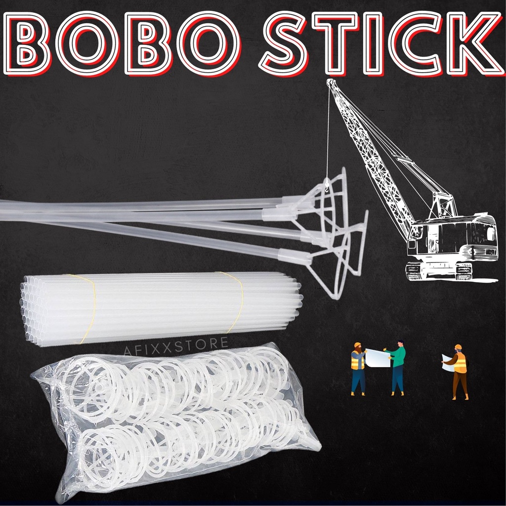 40CM TRANSPARENT BALLOON BOBO STICK (1PCS) | Shopee Malaysia