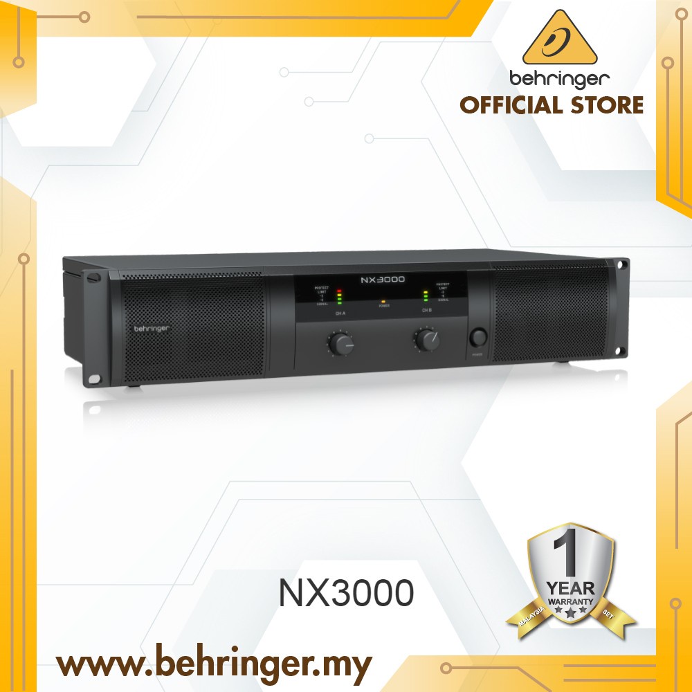 BEHRINGER NX3000 Ultra-Lightweight 1500Watt Class-D Power Amplifier ...