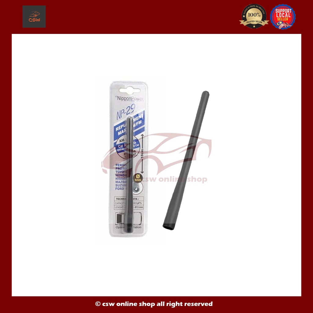 NP-29 Nippon Power Replacement Car AM FM Radio Antenna For Perodua Proton Kereta Antena | Shopee ...