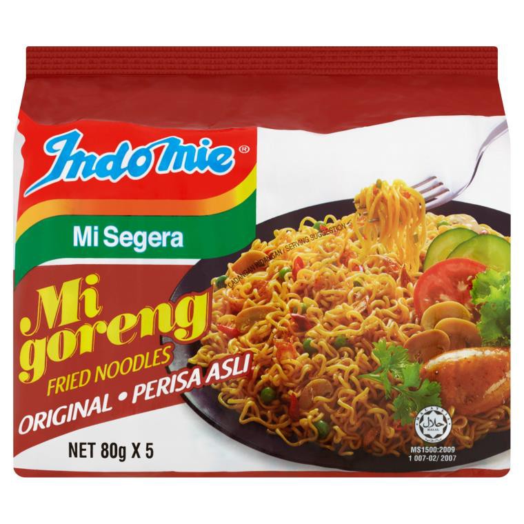 Indo Mie Instant Fried Noodles Original Flavour-Mee Segera 5 x 80g ...