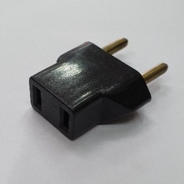 us 2 pin plug converter black flat 2 pin to round 2 pin - wirasz ...