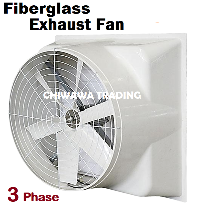THREE Phase Power 146CM Fiberglass Exhaust Fan (57") 57 Inch Industrial ...