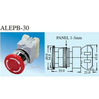 Ckc 22mm /25mm /30mm ALEPB Push Lock Mushroom Head Red Sign Emergency Stop Button Switch ...