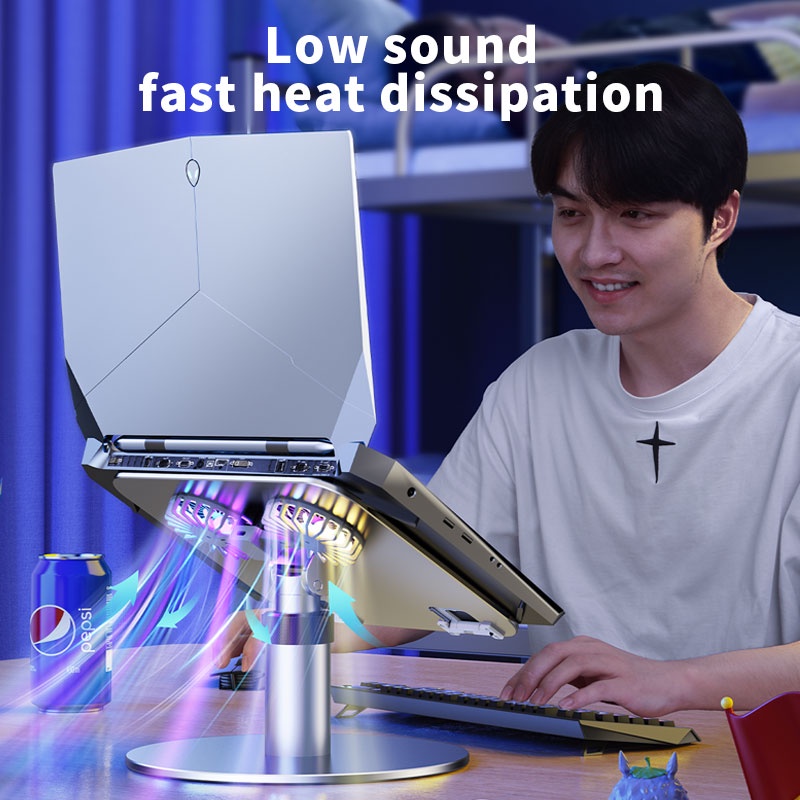 OATSBASF Laptop Cooler Stand Ergonomic Tablet Stand Adjustable Aluminum ...
