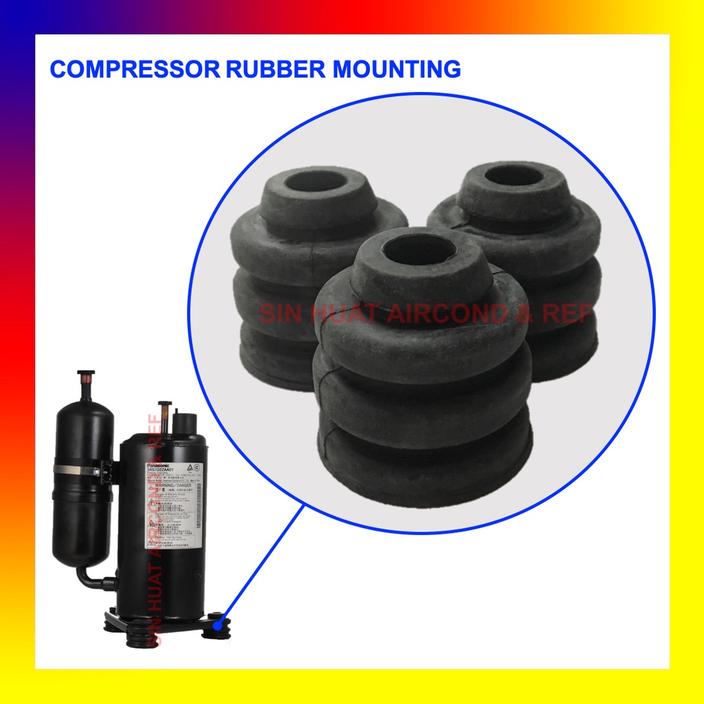 AIRCOND OUTDOOR UNIT COMPRESSOR RUBBER MOUNTING BUSH ANTI-VIBRATION 1HP ...