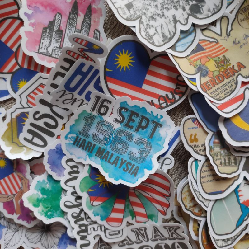 Merdeka sticker for art, journal, scrapbook, craft, planner and etc ...
