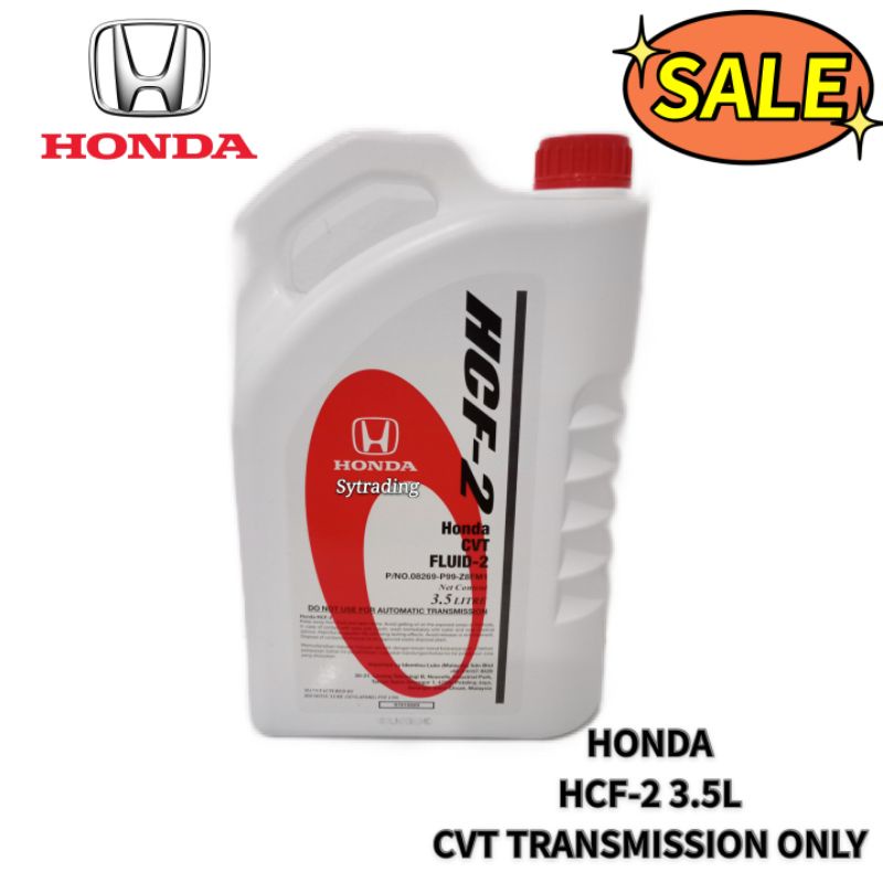 Honda HCF-2 CVT Transmission Fluid Gear Oil HCF2 3.5L City 1.4 Jazz 1.5 Civic FC Turbo 1.8 I ...