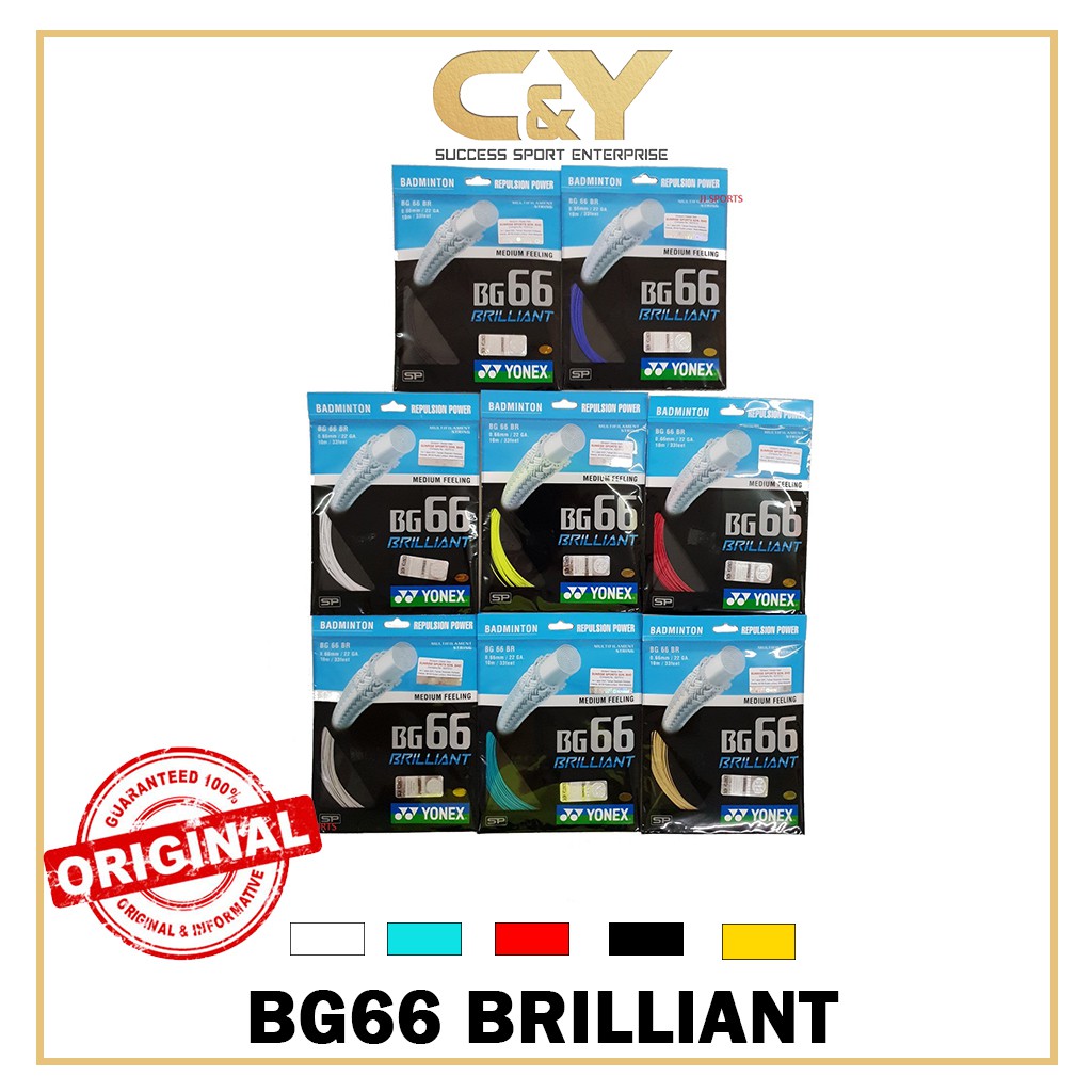 YONEX BADMINTON STRING BG66 BRILLIANT(100% ORIGINAL) | Shopee Malaysia