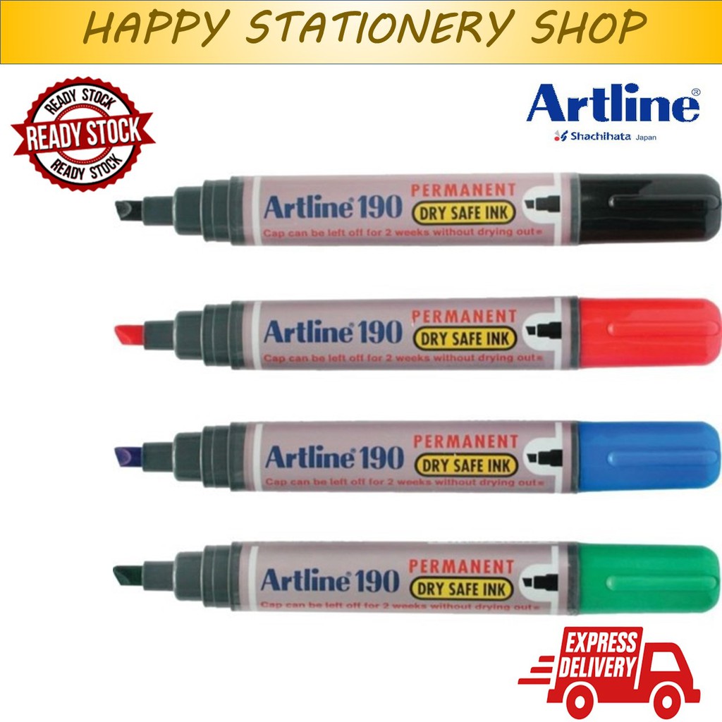 Artline/Permanent Marker/Penanda Kekal/Writing Pen/190/2.0-5.0mm (1Pc ...