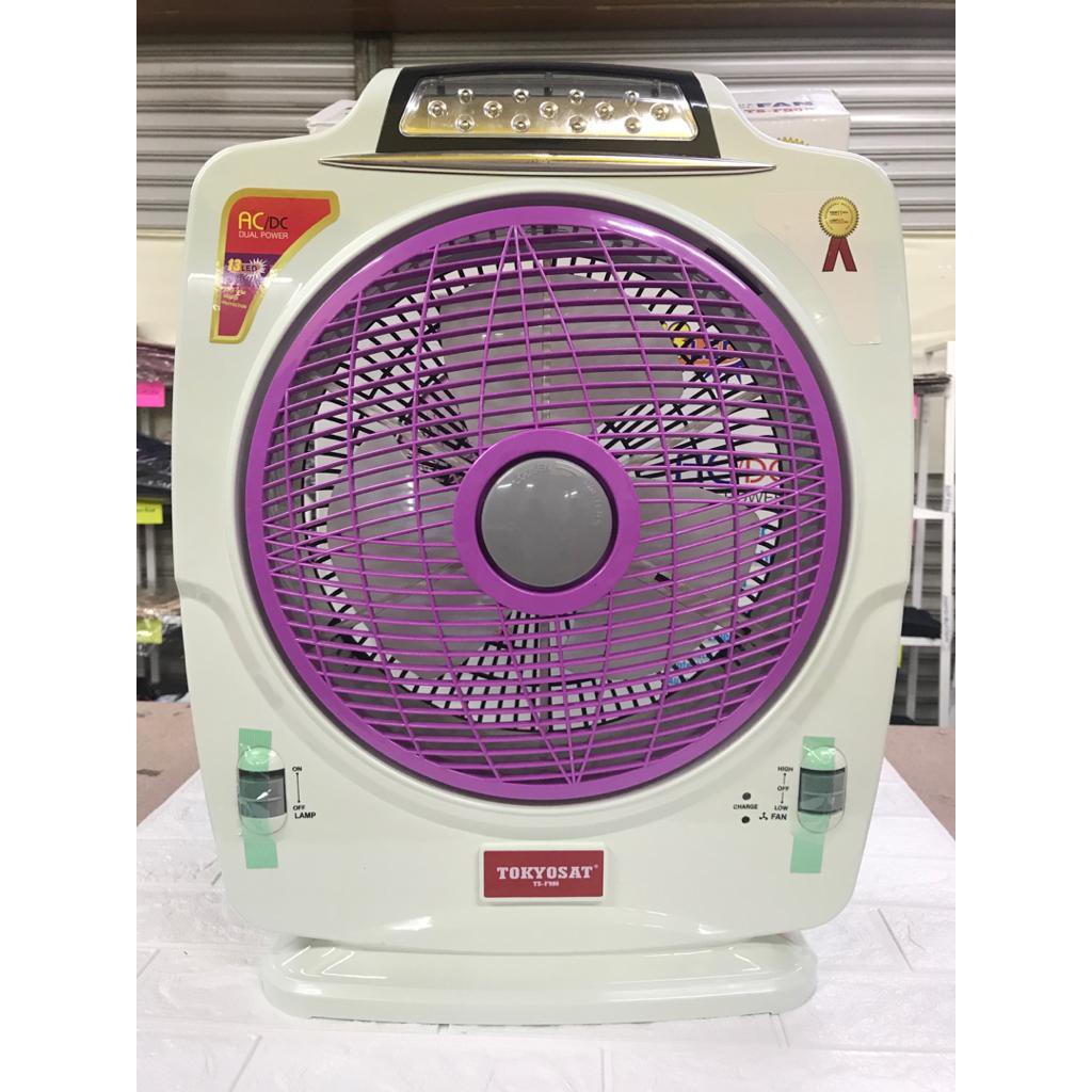 Rechargeable Kipas | Table FAN 12 inch TS-F906 AC/DC DUAL POWER 60hrs ...