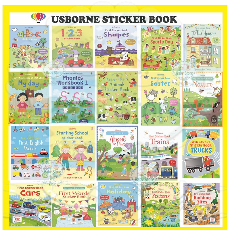 Usborne sticker Book (New title) | Shopee Malaysia