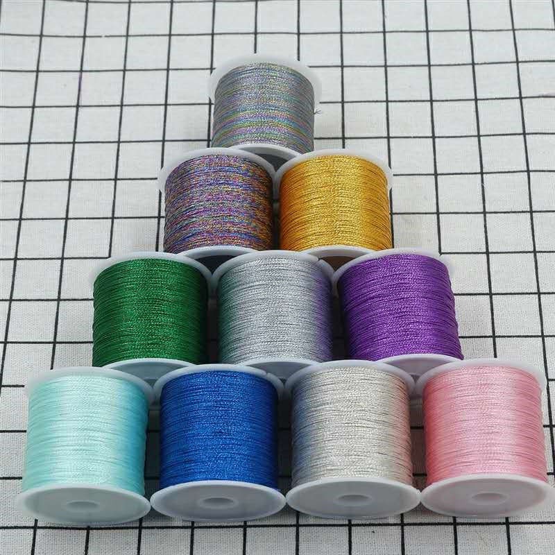 Benang Emas Benang Emas dan Perak Helai Warna Penggulungan ...