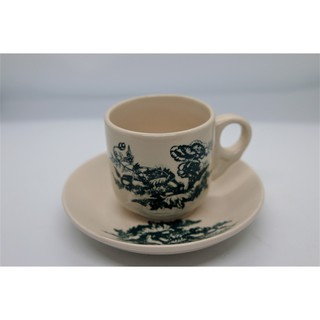 (6sets) Traditional Chinese Floral Coffee Kopi / Vintage Kopitiam Green ...