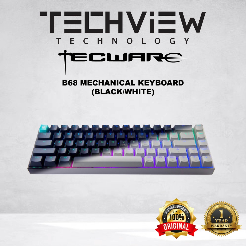 TECWARE B68 MECHANICAL KEYBOARD [RGB ILLUMINATION / WIRELESS] | Shopee ...
