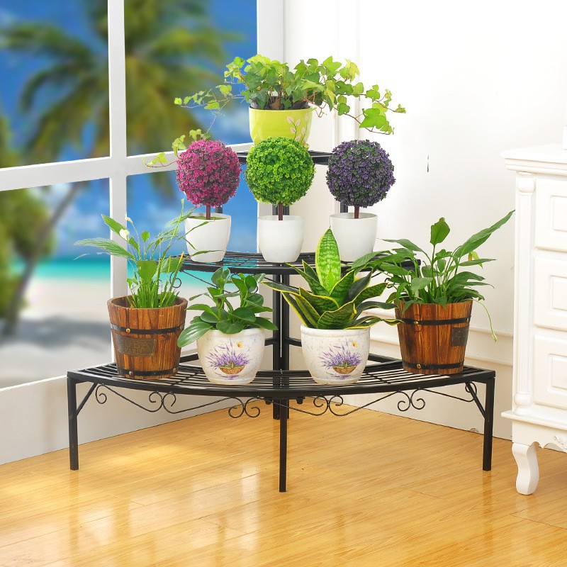 3 Tier Flower Rack Stand Pot Plant Garden Balcony Triangle / rak bekas ...