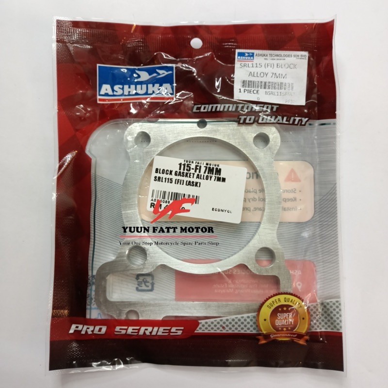 BLOCK GASKET ALLOY ASHUKA YAMAHA SRL115FI SRL115 FI SRL 115 1MM 2MM 3MM ...