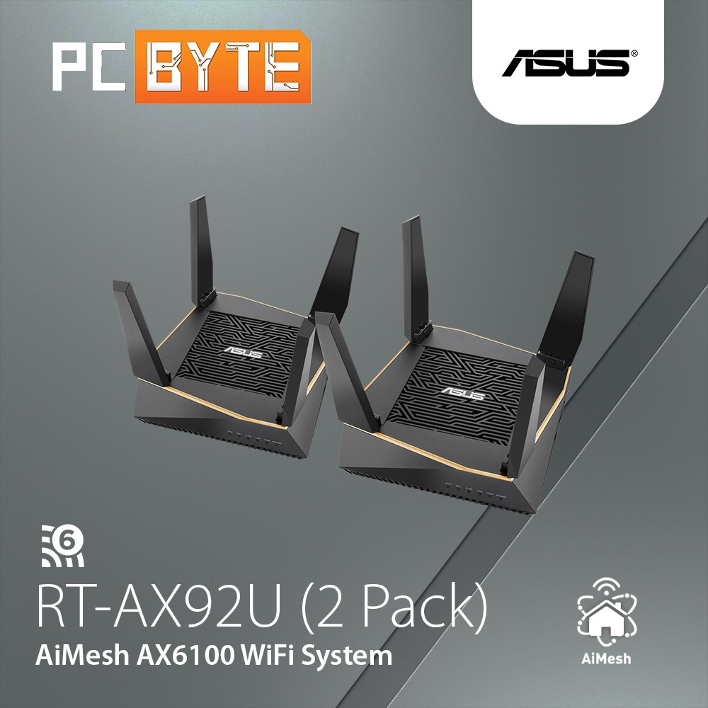 Asus RT-AX92U AiMesh AX6100 WiFi 6 System (2 Pack) | Shopee Malaysia