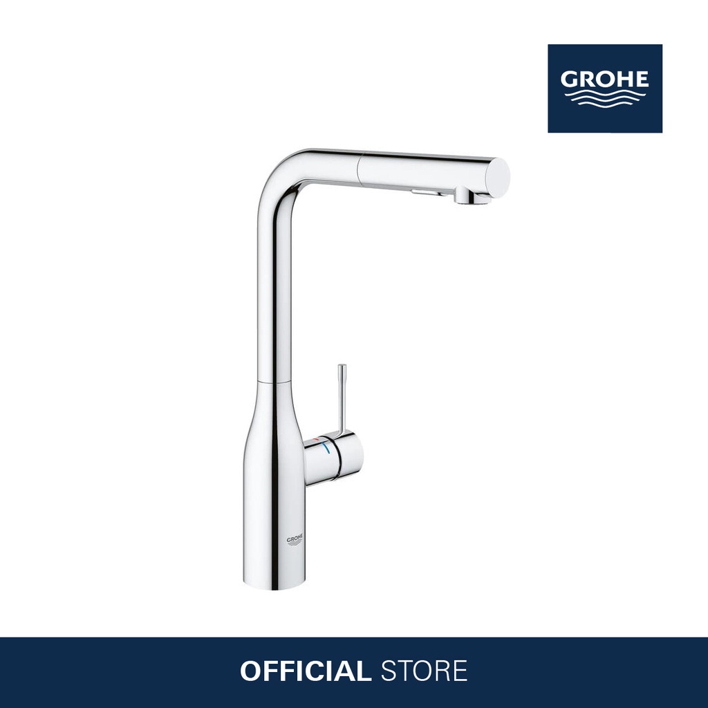 GROHE Essence L-Spout Kitchen Mixer With Pull Out Dual Spray | Shopee Malaysia