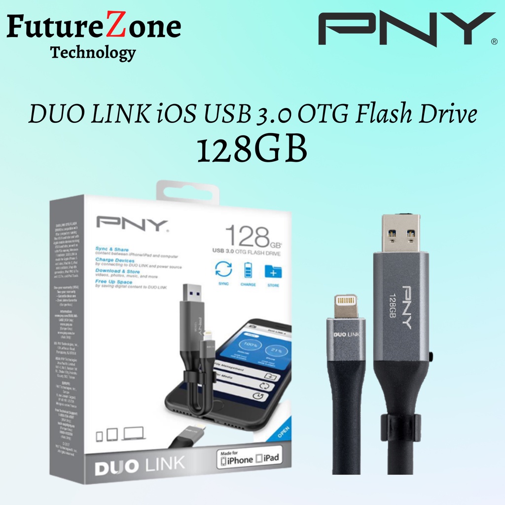PNY 128GB DUO LINK iOS USB 3.0 OTG Flash Drive | Shopee Malaysia