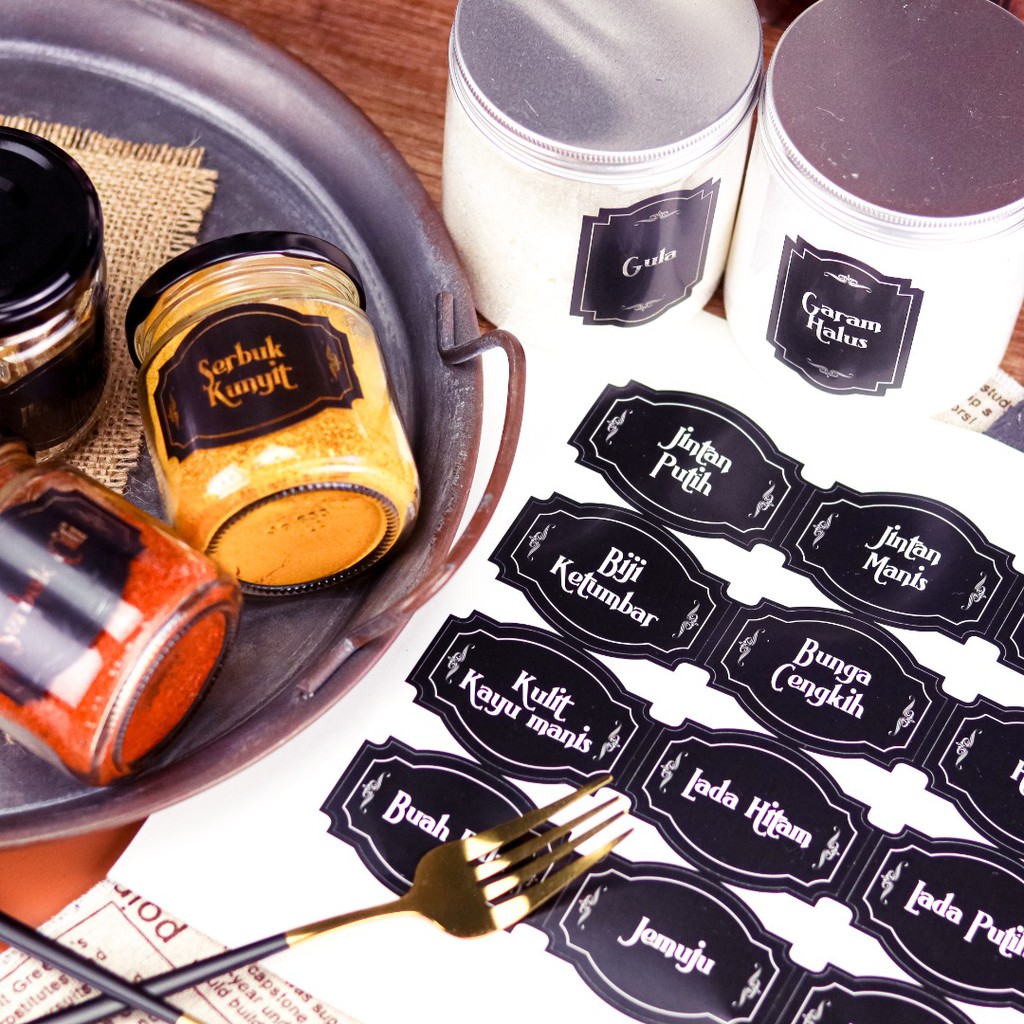 STICKER DAPUR KALIS AIR READY STOCK (108 PCS) FREE SET DOA MAKAN ...