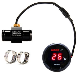 Koso Water Temperature Meter With Sensor ( + 18mm Adapter) Universal ...