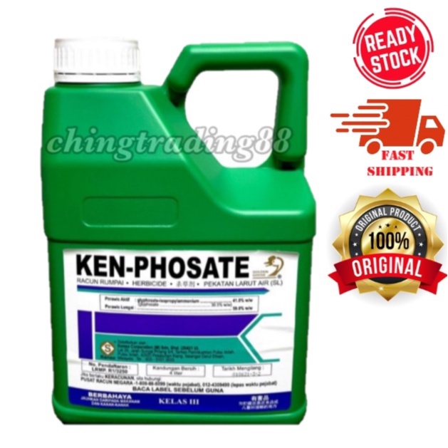KEN-PHOSATE 4L Glyphosate 41% Racun Rumpai / Herbicide Ready Stock ...