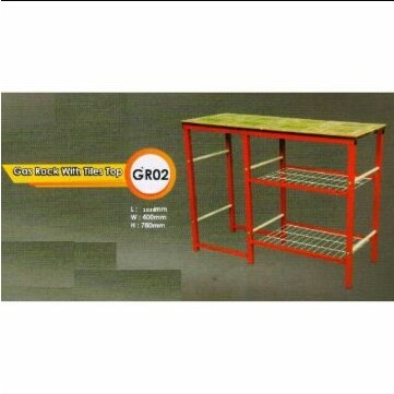 Gas Stove Rack WIth Tile Top / Gas Stand / Kitchen Rack / Rak Dapur Gas ...