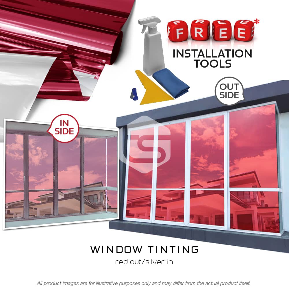 One-way Mirror Building Windows Reflective Tinted Film/Red Outside ...