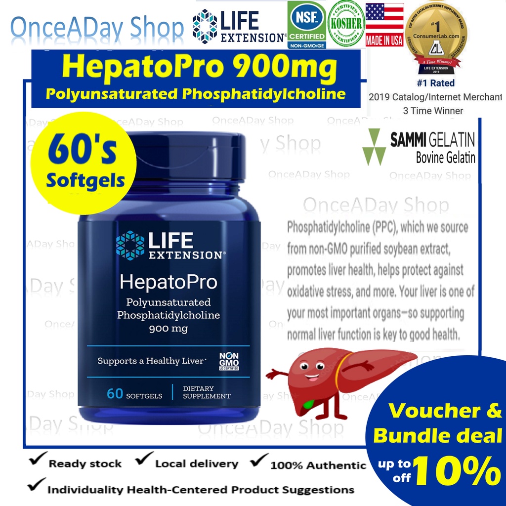 (ready stock) Life Extension, HepatoPro, 900 mg, 60 Softgels, ppc ...