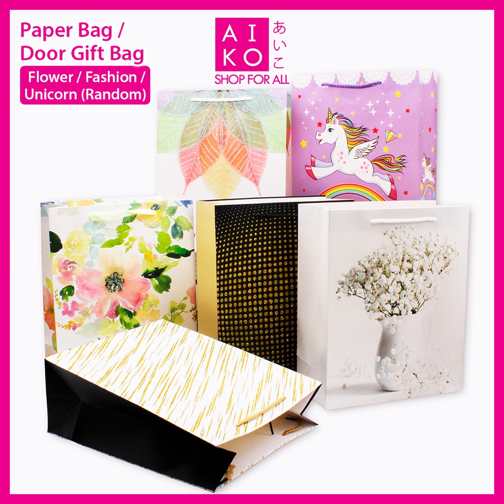 (AIKO) PAPER BAG DOOR GIFT BAG (RANDOM DESIGN) | Shopee Malaysia