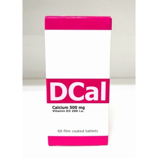 DCal Calcium 500mg Vit D3 200 i.u. Tablet 60's (D-Cal) | Shopee Malaysia