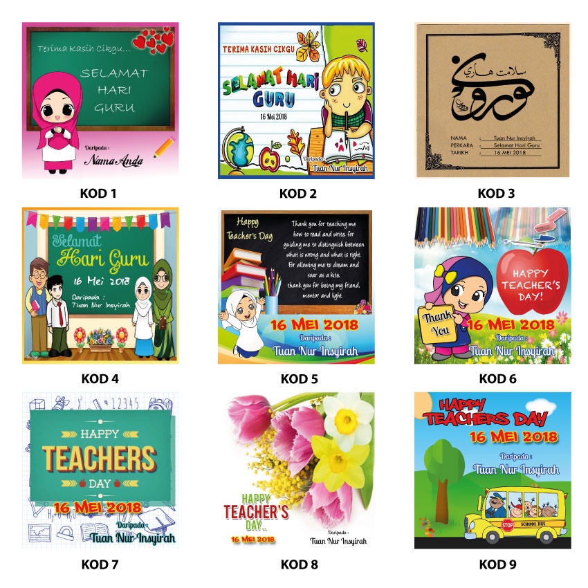 [30 pcs] Sticker | Hadiah Hari Guru | Shopee Malaysia