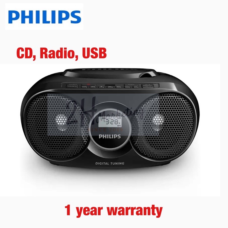 PHILIPS CD Soundmachine AZ318B/12 CD Player with FM Radio, USB | Shopee ...