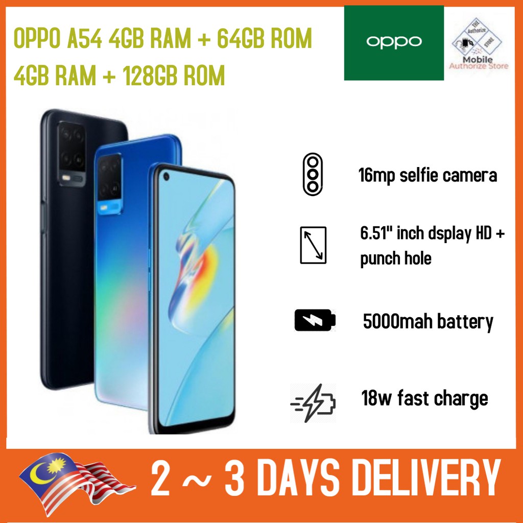 Oppo A54 [4GB RAM + 64GB ROM / 4GB RAM + 128GB ROM] Origina oppo ...