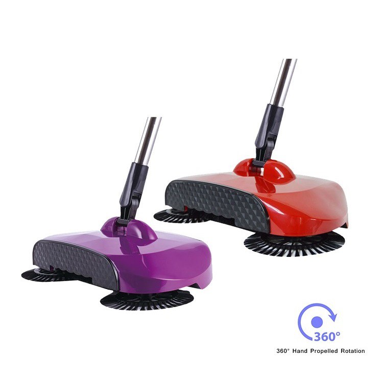 Hand Propelled Sweeper 3IN1 Broom Dustpan Mop Push Rotary Magic Manual ...