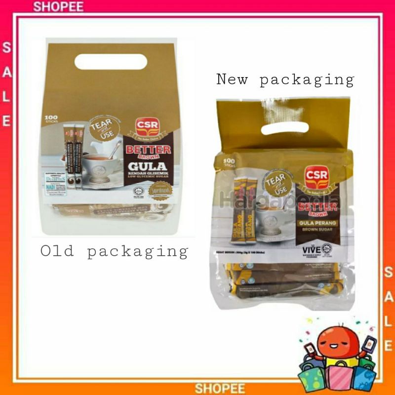 CSR Sugar Sticks Gula Perang/Gula Halus 100pcs/20pcs | Shopee Malaysia