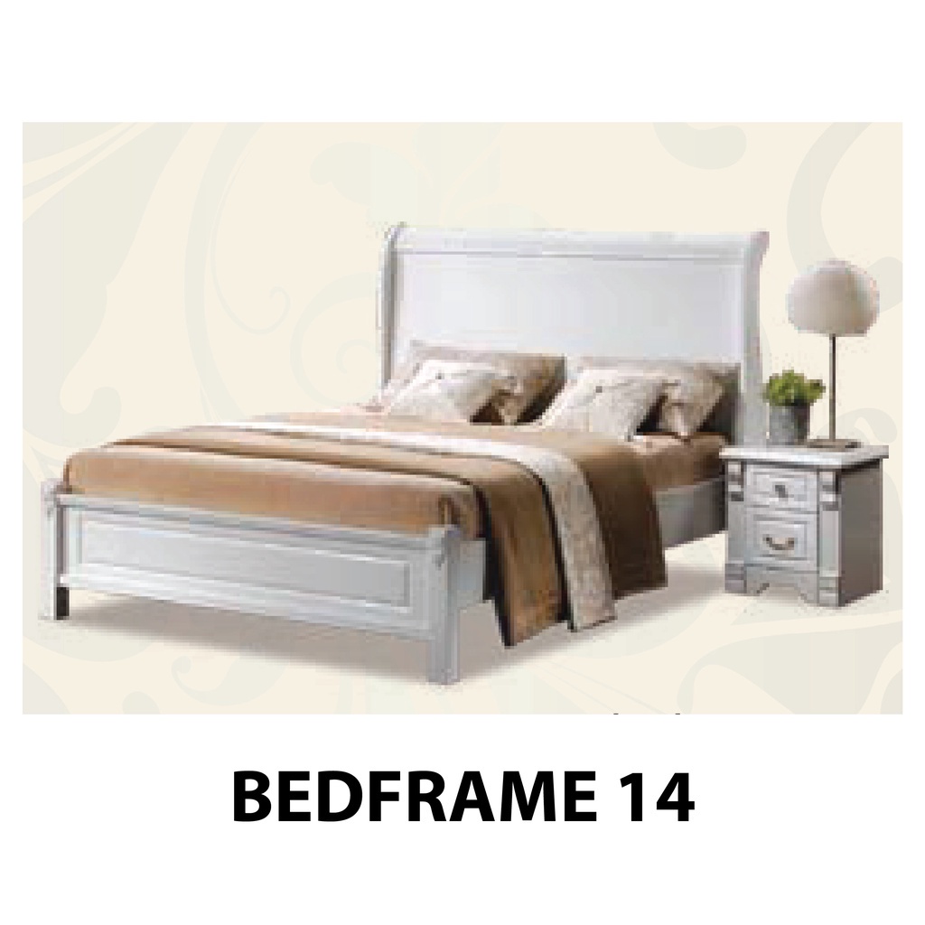 WOODEN BEDFRAME/ BEDROOM SET FURNITURE / WOOD BED/ QUEEN SIZE BED ...