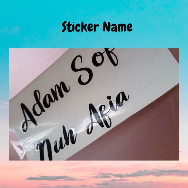 Sticker Label Nama Custom | Shopee Malaysia