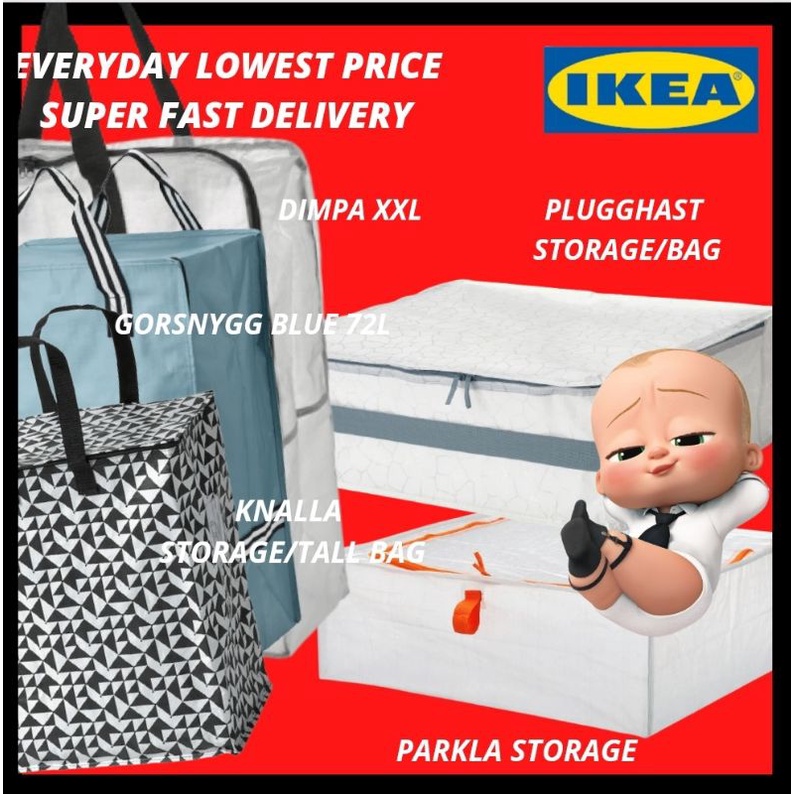 🇲🇾(Penghantaran berdesup) Ikea huge storage bag multifunction PARKLA ...