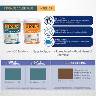JOTUN Essence Cover Plus 20L Interior Paint Sheen&Matt Finish/Beauty ...