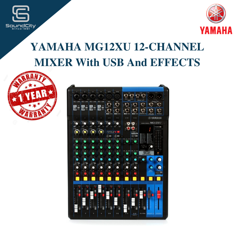 YAMAHA MG12XU 12-channel Mixer with USB and Effects ( Yamaha MG12XU ...