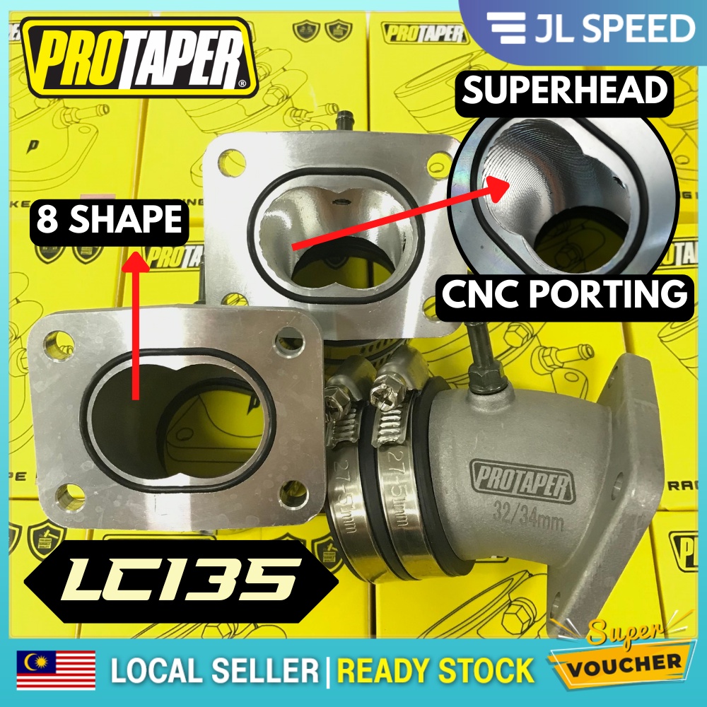 YAMAHA LC135 135LC PROTAPER SUPERHEAD RACING INTAKE PIPE (CNC PORTING ...