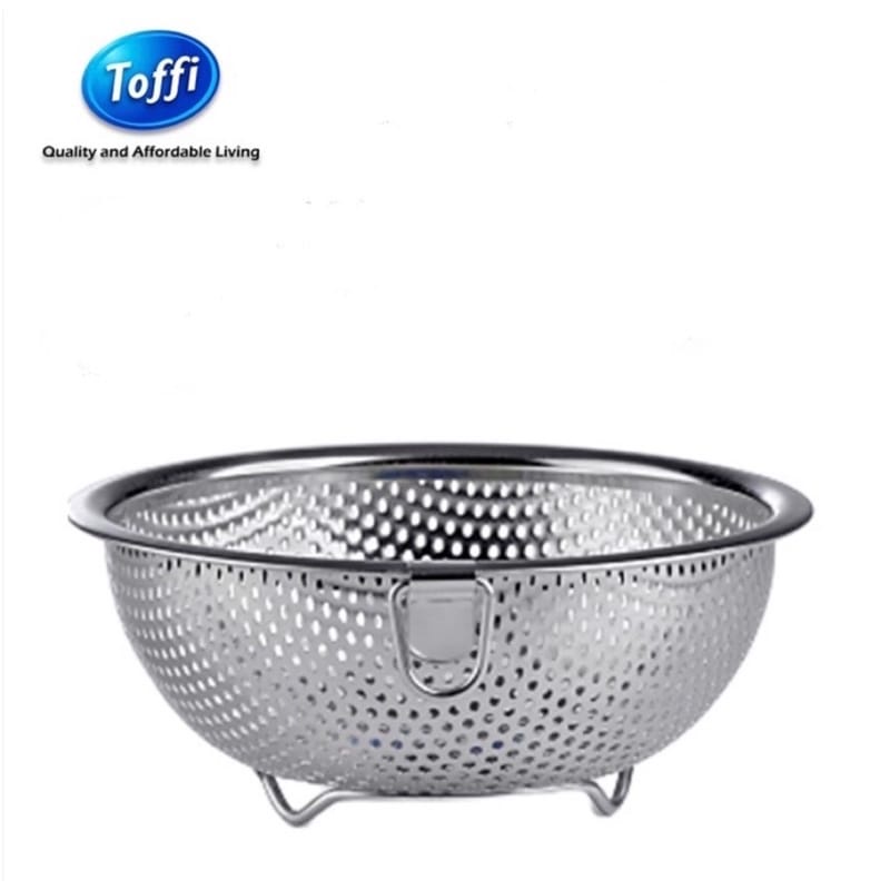 Stainless Steel Colander With Ring - TOFFI K3800 | Shopee Malaysia