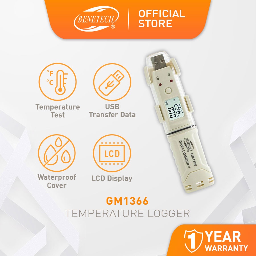 Benetech GM1366 Digital USB Temperature Data Logger / Recorder | Shopee ...